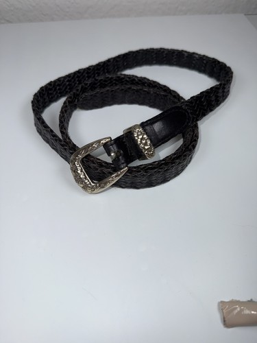 Talbots Black Braided Belt - Genuine Leather - Women's Size M, 40” Long | eBay