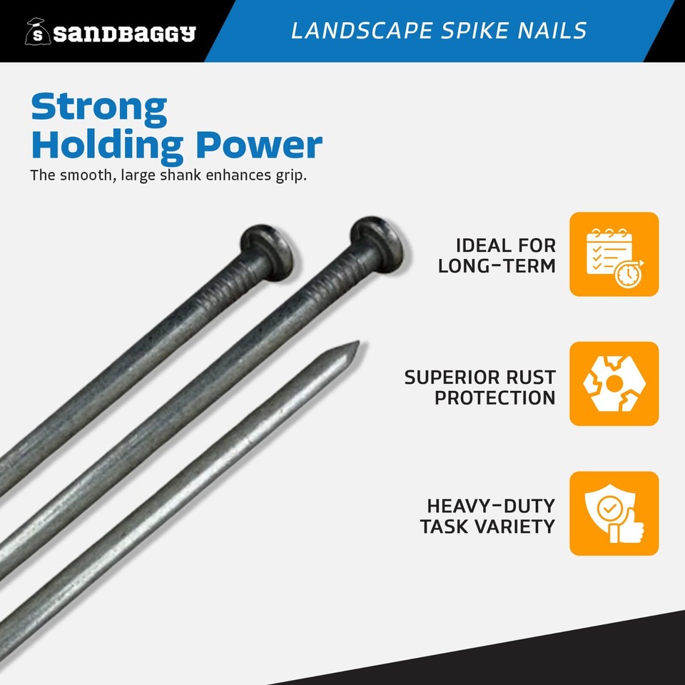 Landscape Spike Nails - Galvanized Timber Spikes | eBay