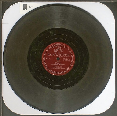 Mario Lanza - Because - Vintage 10" shellac 78 rpm record (VG) | eBay