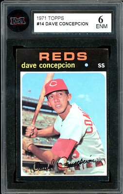 1971 TOPPS Baseball MLB #14 Dave Concepcion Cincinnati Reds Rookie KSA ...