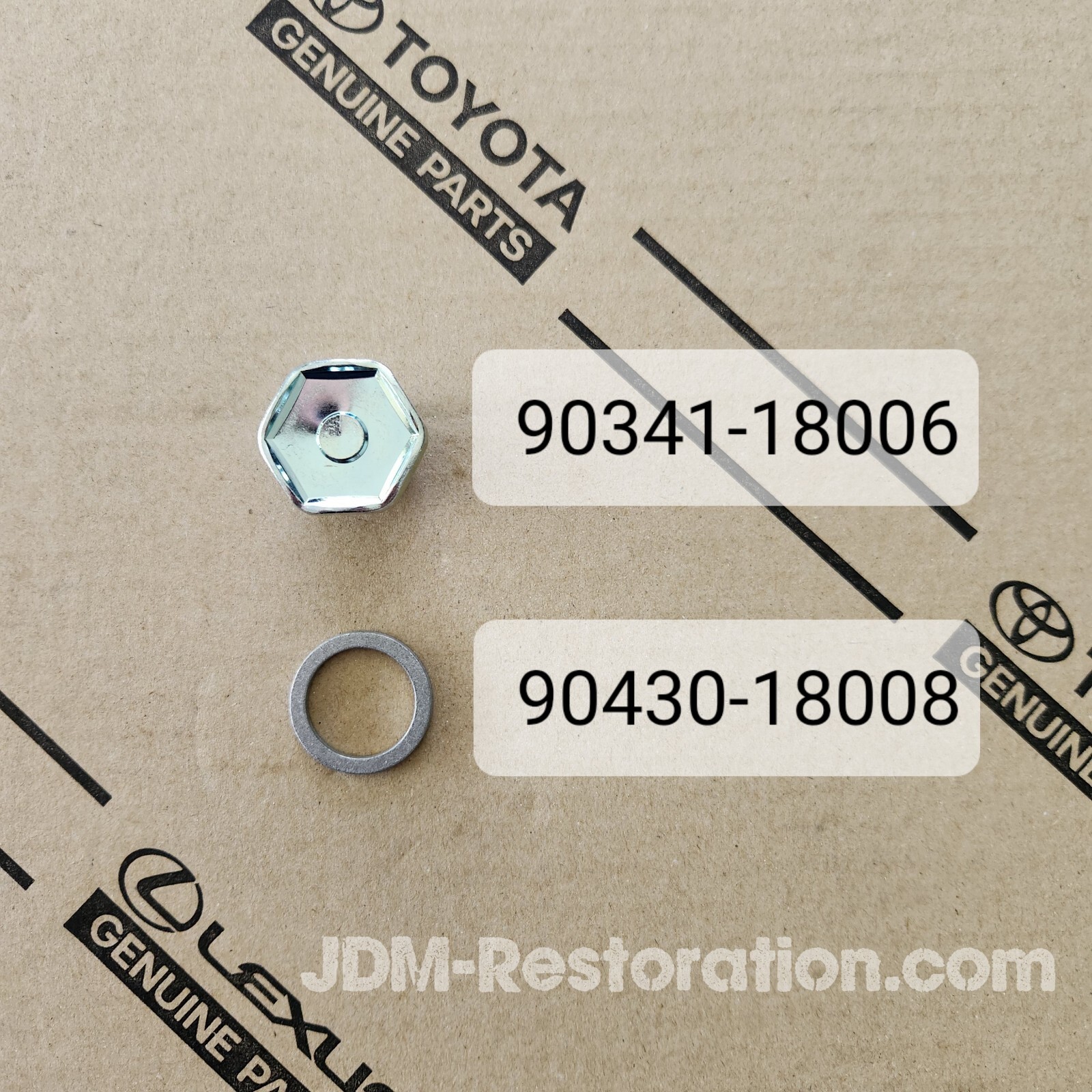 Toyota Transmission Fill / Drain Plug with Alloy Washer 90341-18006 ...