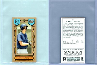 2003 Topps 205 SOVEREIGN GREEN Mini Parallel Chris Lubanski FY #174 KC ...