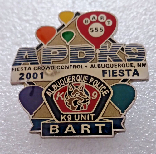 Hot Air Balloon Pin "APD K9 Crowd Control BART" 2001 Albuquerque #117 ...