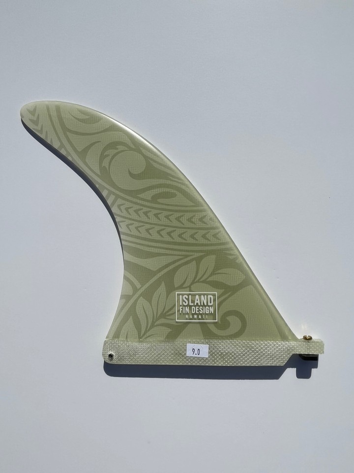 Island Fin Design Surfboard Longboard Fin 9.0” Hawaii Aloha Hand Made ...