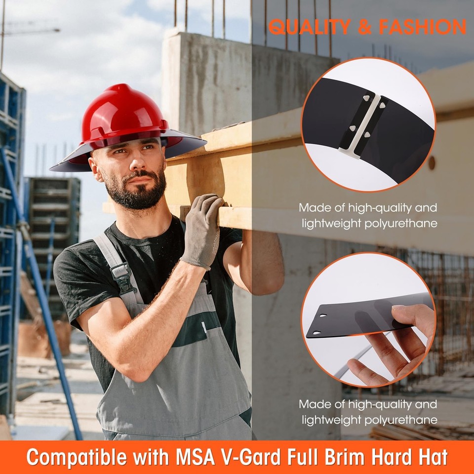 Hard Hat Visor Compatible V-Gard Full Brim PPE Safety Attachment | eBay
