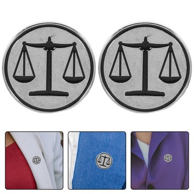 6pcs Lawyer Jewelry : Men Suit Pin Brooch - Metal Libra Scale Justice ...