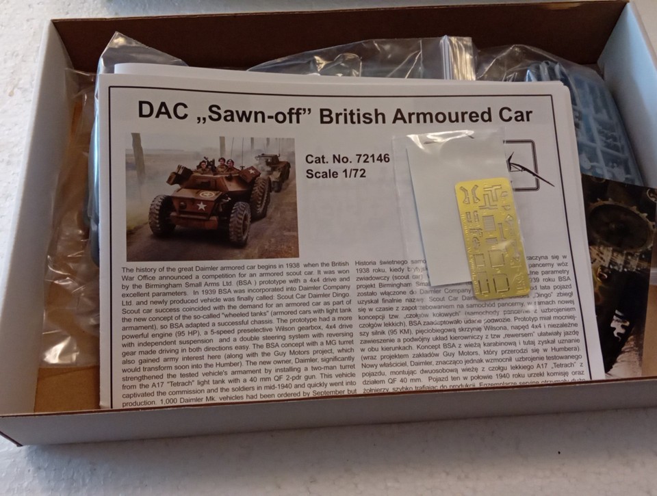 IBG DAC ,,Swan Off,, British Armoured Car 1.72 Scale With Photo Etch ...