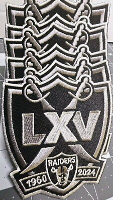 RAIDERS LXV 65th anniv. patch 2024 satin stitch double border 🔥BEST ...