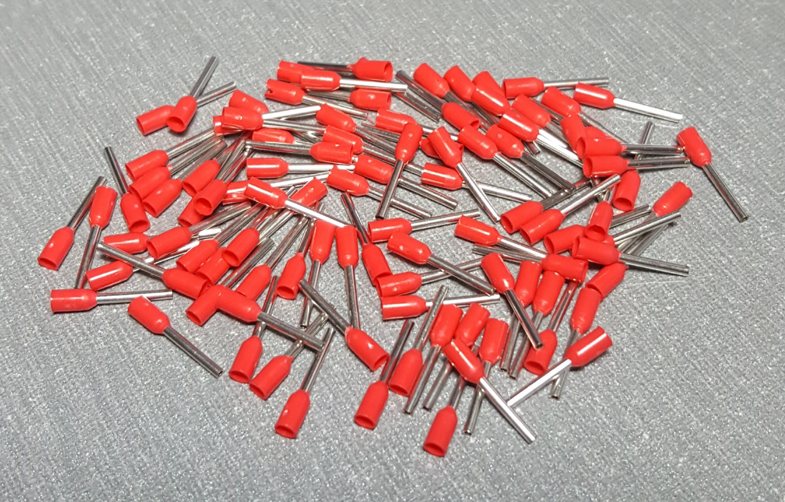 25/50/100Pcs E0308 24AWG 0.34mm² RED Insulated Ferrule Bootlace ...