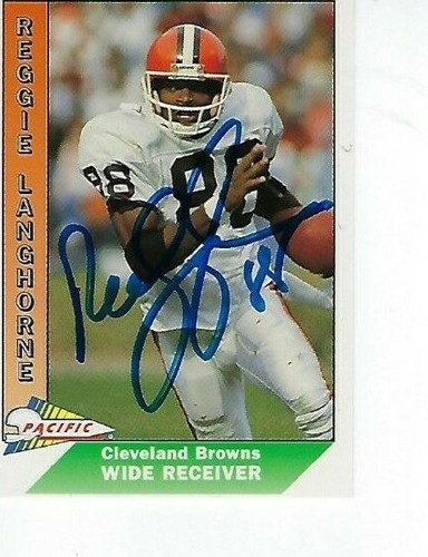 REGGIE LANGHORNE SIGNED 1991 PACIFIC #80 - CLEVELAND BROWNS | eBay