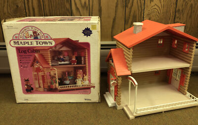 VTG Tonka Maple Town Log Cabin Toy # 7156 RARE! (W/Box) BANDAI | eBay