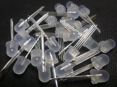 25x WS2812D-F8 thru-hole addressable 8mm diffused lens RGB LED - US ...