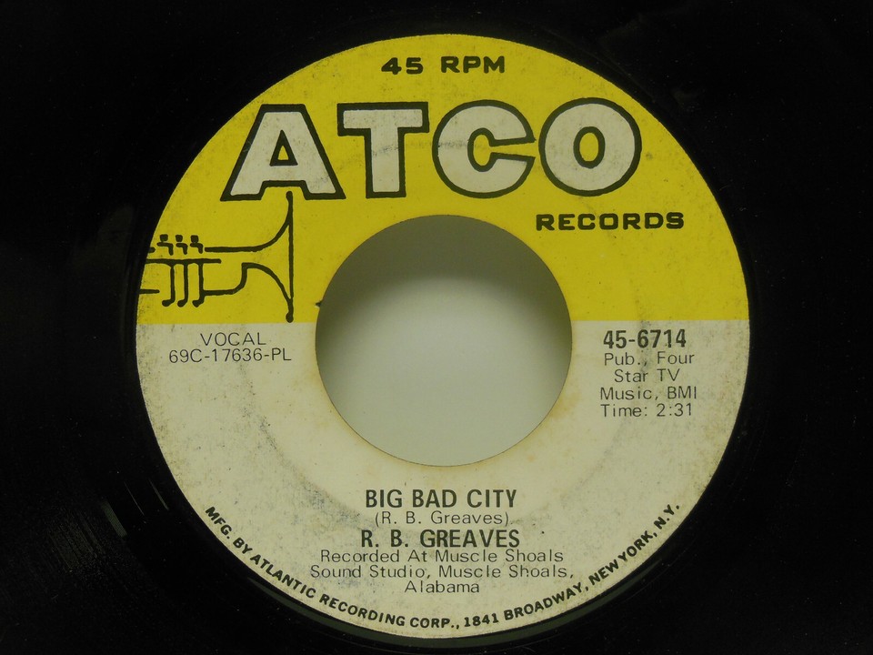 R.B. Greaves: Take A Letter Maria / Big Bad City. 45 RPM, VG+ | eBay