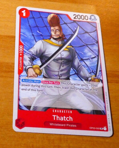 ONE PIECE PILLARS OF STRENGTH ENGLISH CARD GAME CARTE THATCH OP03-005 EN MINT | eBay
