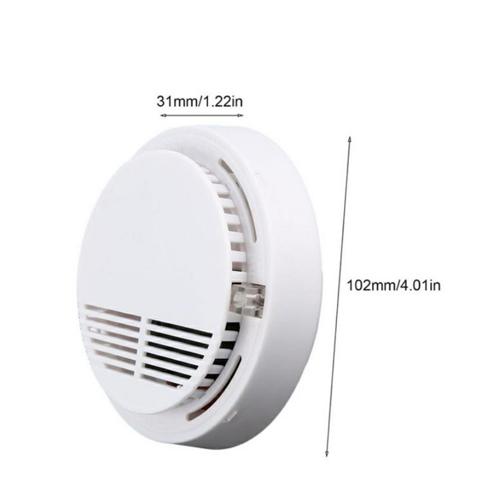 2 Pack Smoke Alarm Detector Home Fire Safety Sensor Alert Battery ...
