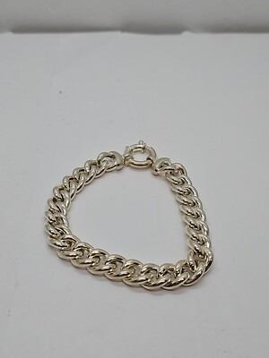 Jacmel Mauritius 925 Italy S.S. Large Link Chain Bracelet 10mm Size 8.0 ...
