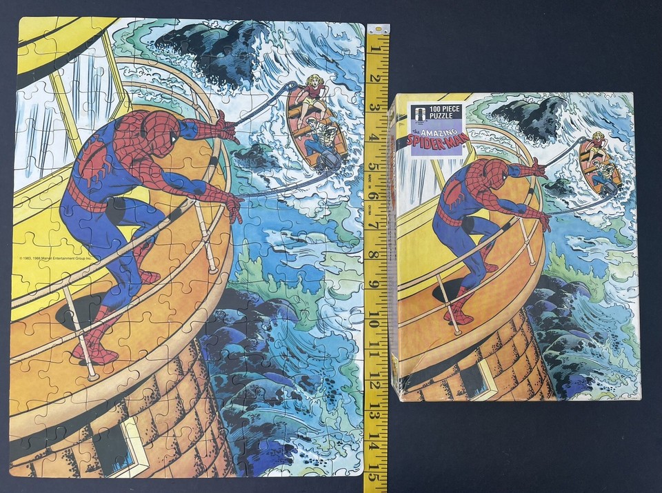 1988 The Amazing Spider Man Puzzle Lighthouse Water Rescue 100pc ...