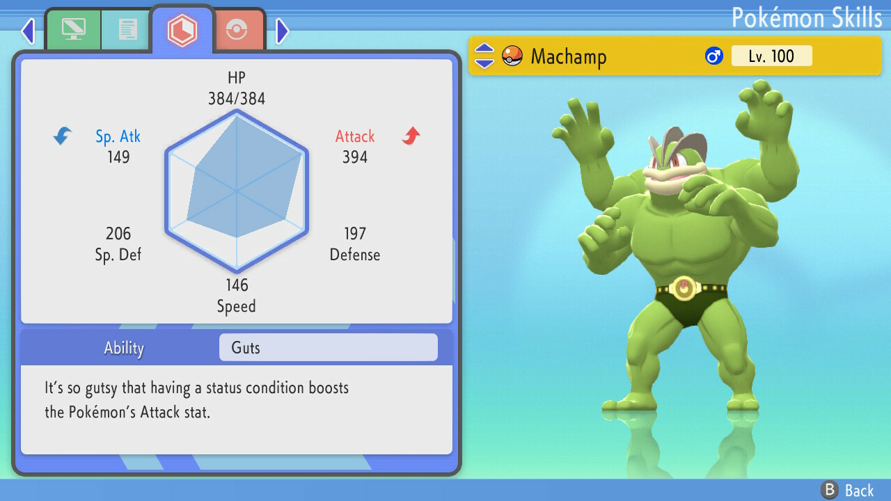 Ultra Shiny 6IV Machamp Guts Flame Orb Pokemon Brilliant Diamond ...