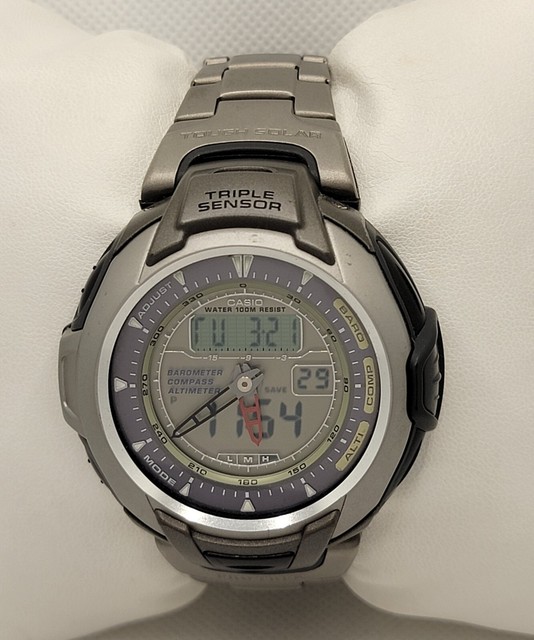 Casio Pro Trek PRG 60 Mens Watch Triple Sensor Tough Solar PRG60 ...