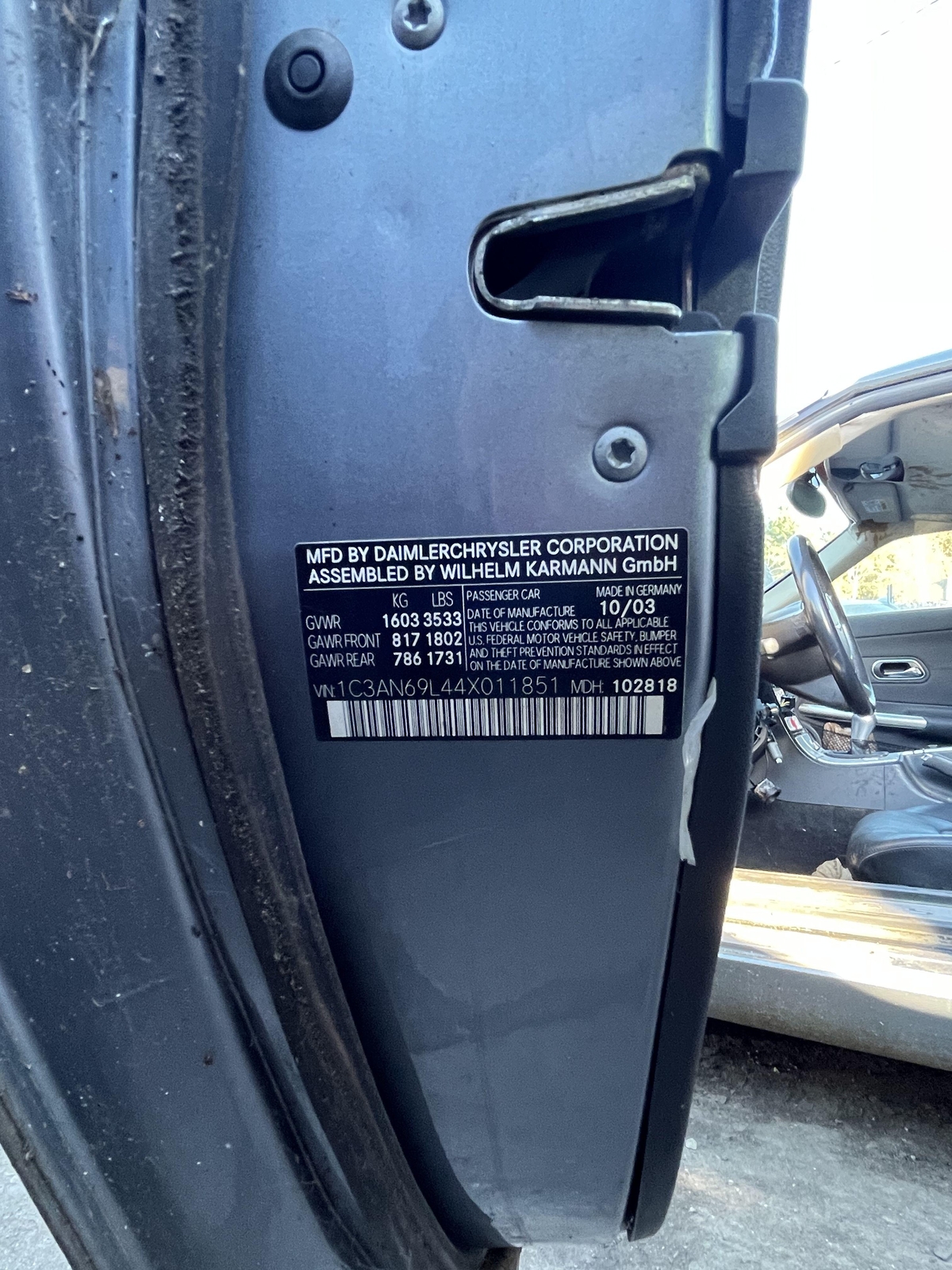 Carrier Assembly CHRYSLER CROSSFIRE 04 05 06 07 08 REAR | eBay