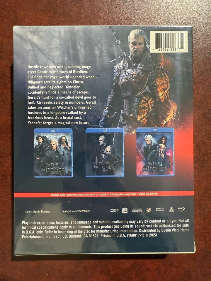 The Witcher - The Complete Series, Season 1-3 (Blu-Ray, 9-Disc, Box-Set ...