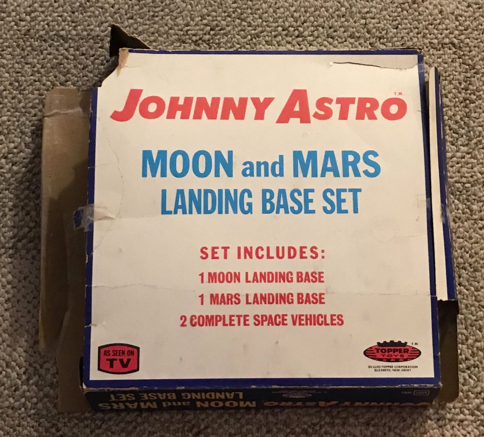 TOPPER JOHNNY ASTRO MOON AND MARS LANDING SET WITH BOX C. 1960'S | eBay