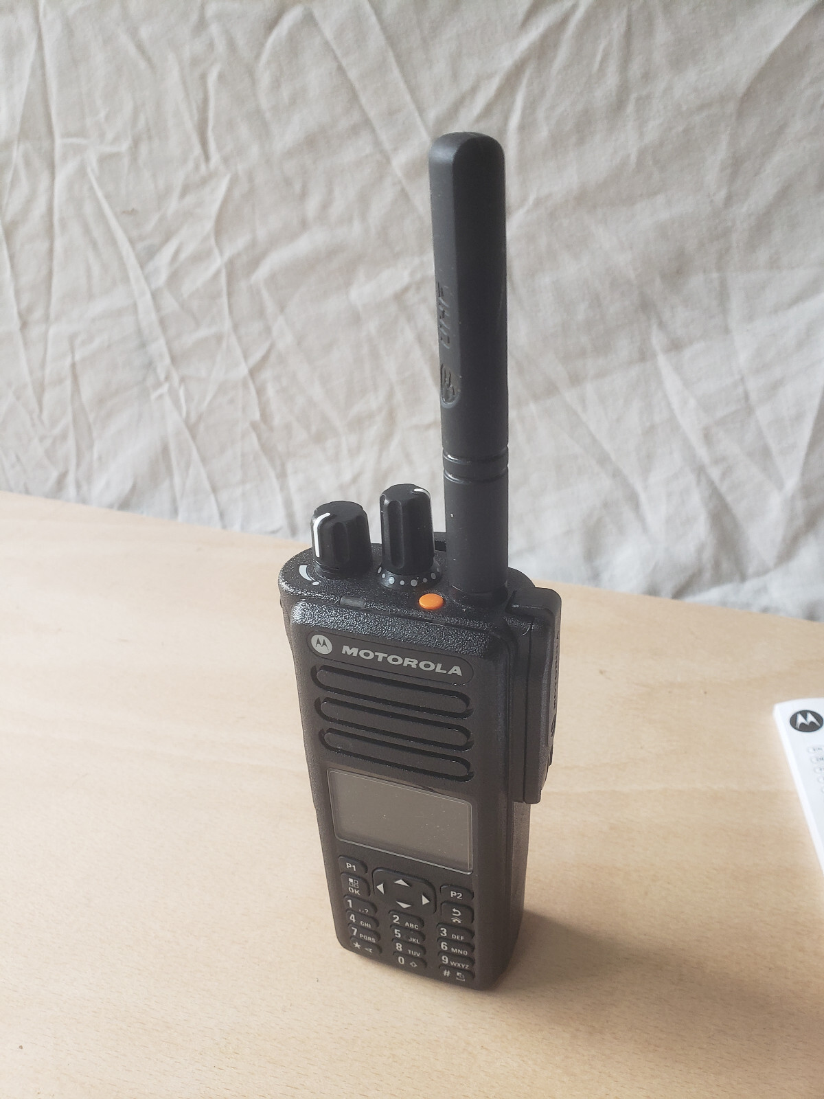 Motorola DP4800 handheld radio, UHF, with Impress battery and solo ...