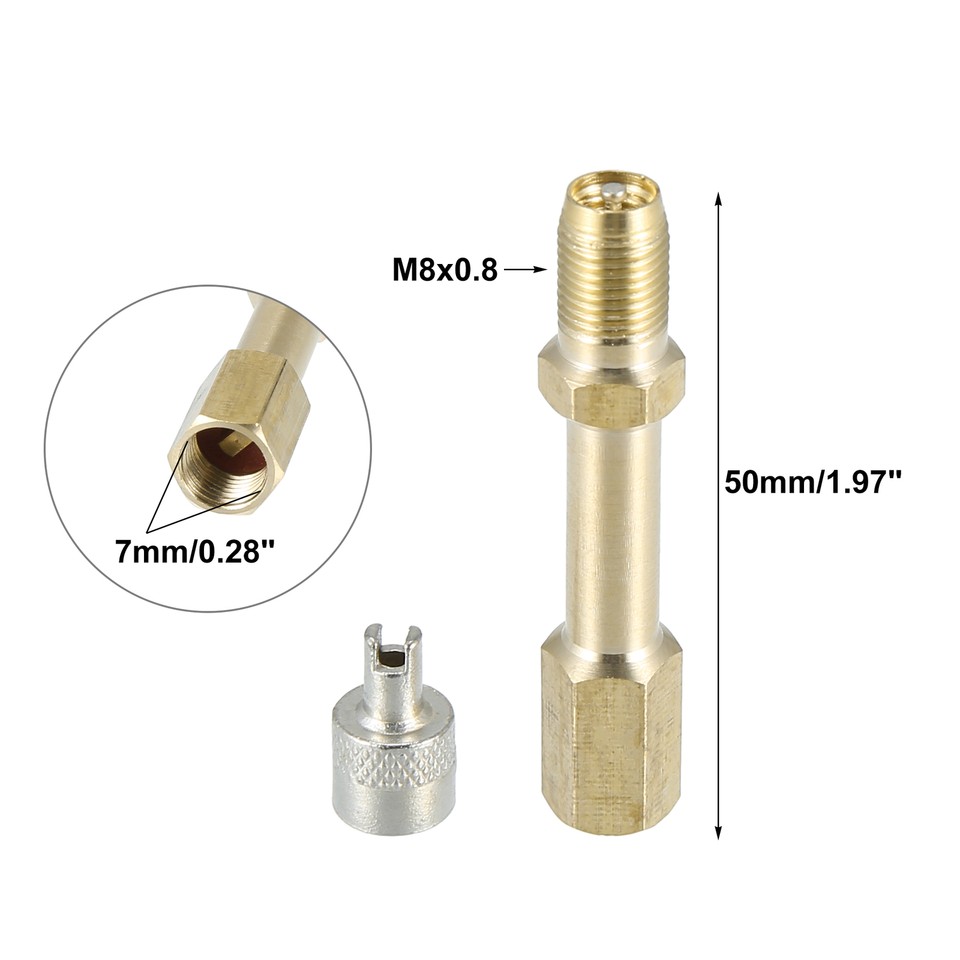 FOUR Wheel Tire Valve Extender Stem Extension Inflation Stright Pole ...