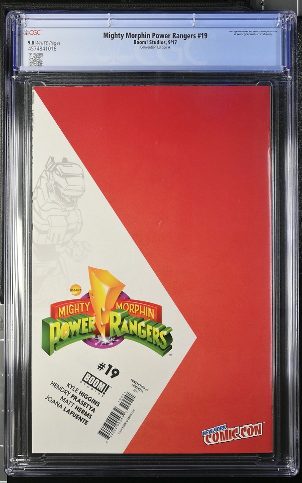 Mighty Morphin Power Rangers #19 CGC 9.8 NYCC Virgin Variant New York ...