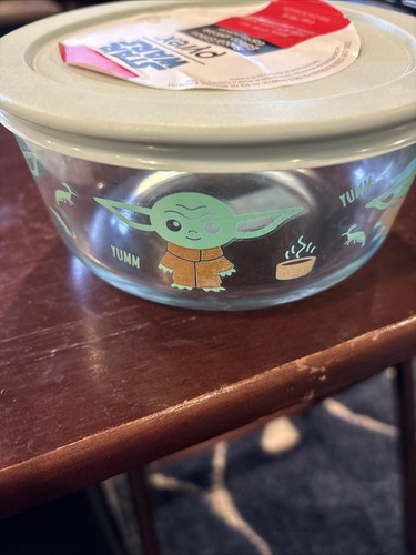 NEW PYREX 4 CUP GLASS STORAGE BOWL STAR WARS - BABY YODA -THE CHILD 2 ...