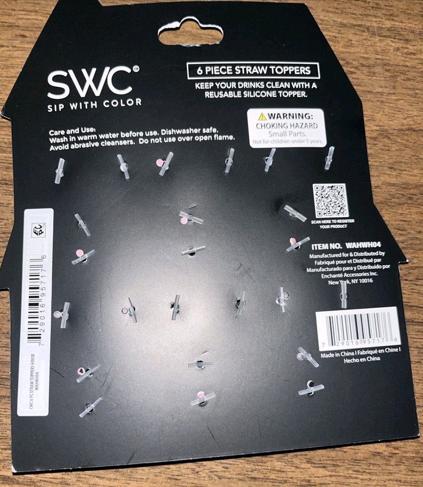 SWC 6 Piece Straw Toppers Ghosts Pumpkins Black Cat Halloween Brand New ...
