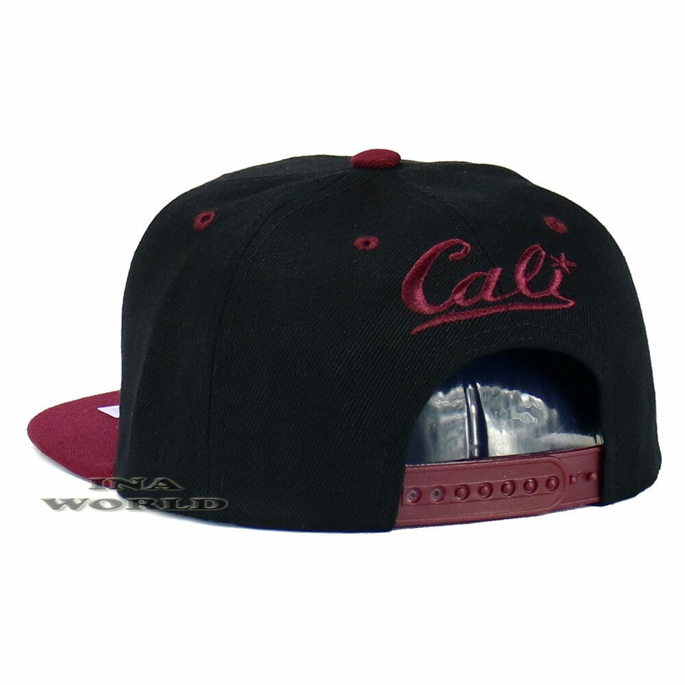 California Republic Hat Cap CALI Classic Bear Snapback Flat Bill ...