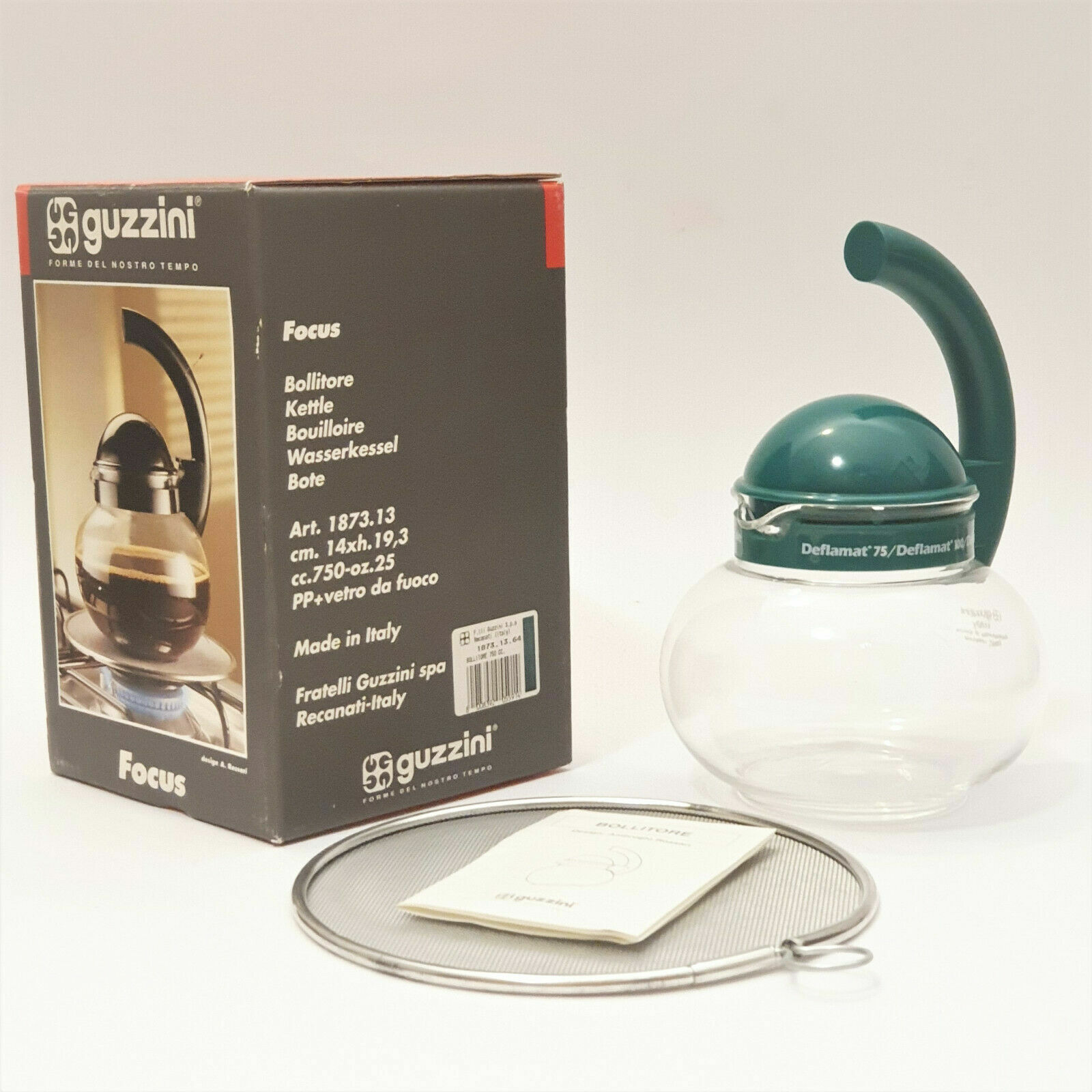 Guzzini Focus teapot vintage Italian glass kettle Ambrogio Rossari ...