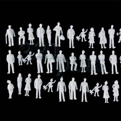100 pcs. Unpainted TT Scale Figures TT gauge Supplies standing sitting ...