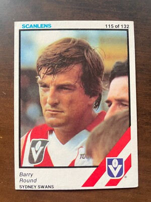 *MINT* BARRY ROUND - SYDNEY SWANS - 1984 SCANLENS VFL CARD #115 | eBay ...