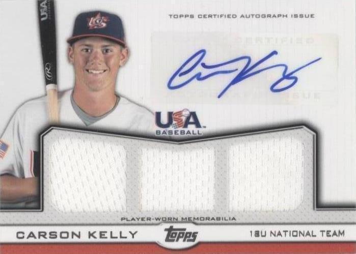 2011 Topps USA Baseball Team - Triple Relics Carson Kelly #ATR-CKE ...