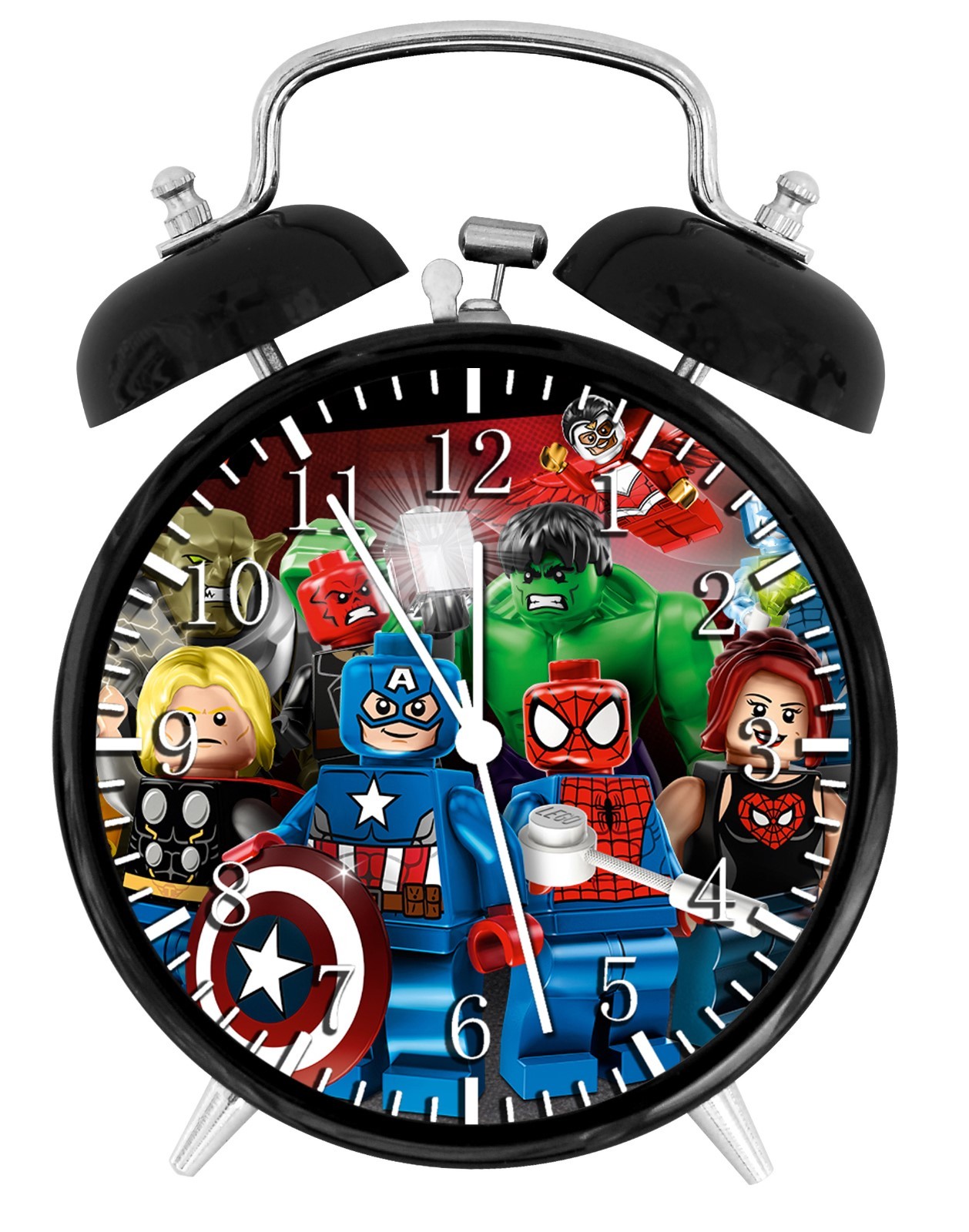 Lego Avengers Super Hero Alarm Desk Clock Nice For Decor or Gifts F158 ...