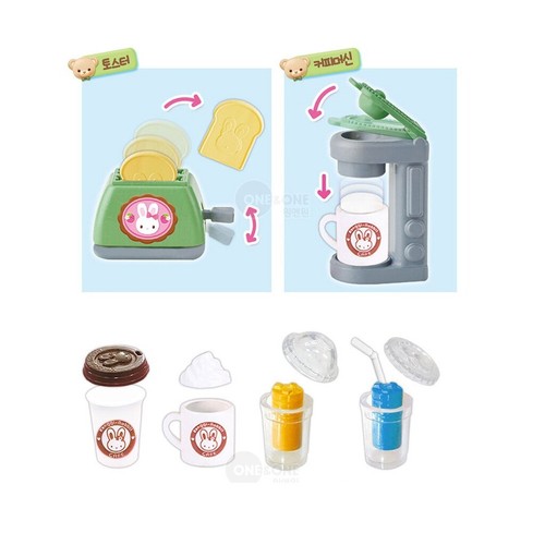 Konggi Rabbit Cafe Dollhouse Roleplay Toy Figure Playset | eBay