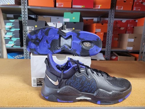 Nike Paul George PG 5 Men Shoes Clippers Away Black Lapis CW3143-004 ...