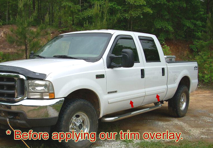 1999-04 Ford F-250/Super Duty Extended Cab 4Pc Body Side Molding Trim 3 ...