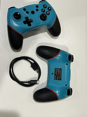 TWO NINTENDO SWITCHES- WIRELESS PRO CONTROLLER TEAL OLED LITE | eBay