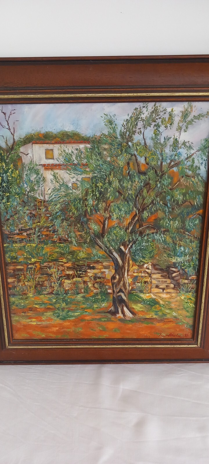 Pienture Tableau Paysage D arbre Et De Maison | eBay