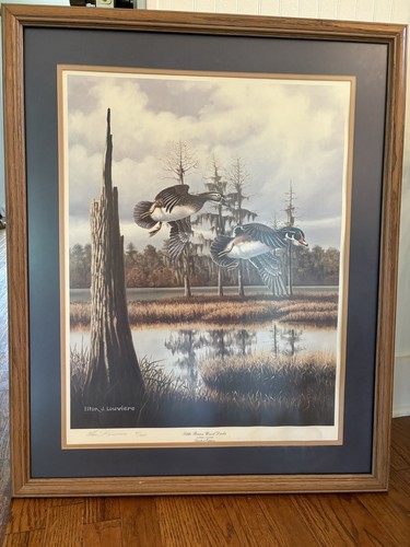 Signed Elton Louviere's "Little Burns Wood Ducks" Limited Edition 97/ ...