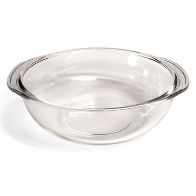 #024 PYREX Corning Clear Glass 2qt Round Casserole Mix Serve Bowl (NO ...
