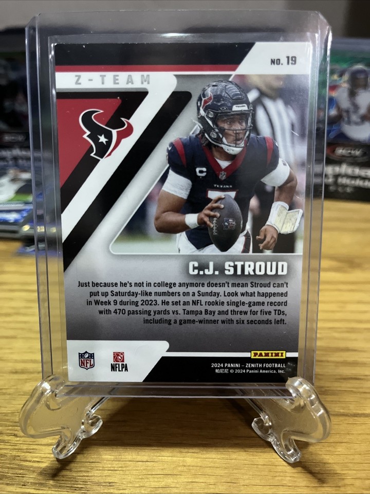 2024 Zenith Football Red C.J. Stroud Z Team Insert 19 | eBay