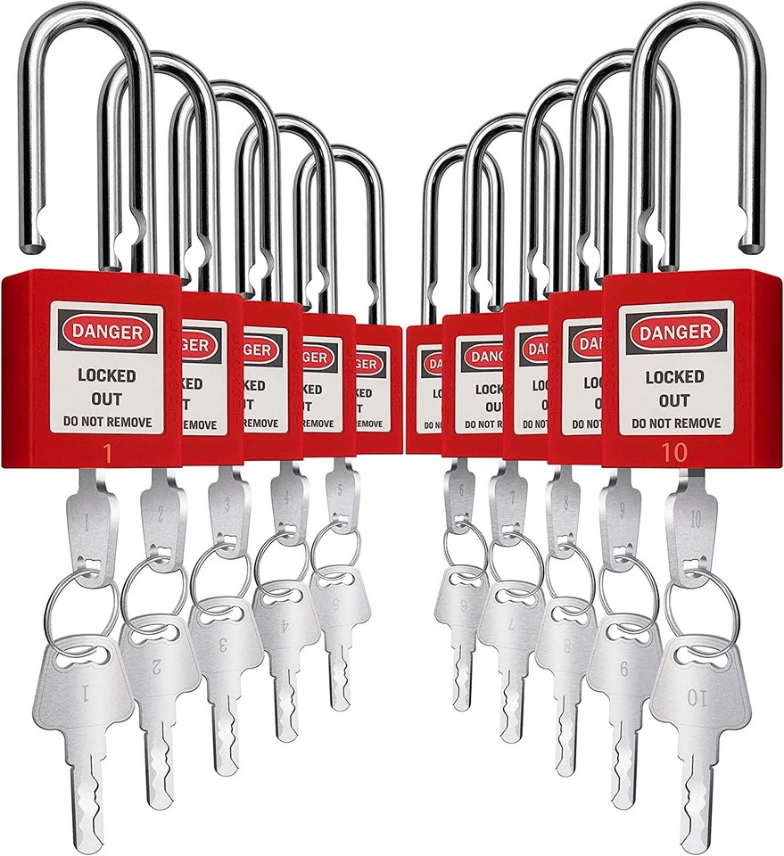 SAFBY Lockout Tagout Locks, Safety Padlock, Keyed Differently Loto ...