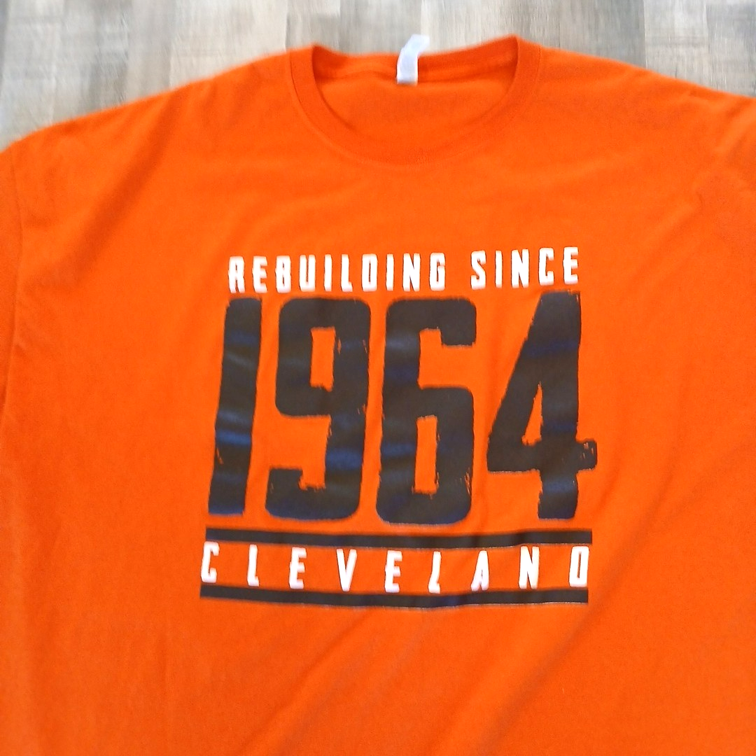 Cleveland Browns T-shirt Rebuilding Since 1964 4XL Jerzees Orange NFL ...