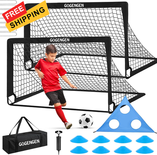 Soccer Goal, 2 of 6x4 Goals for Backyard with Net, 6×4, Black | eBay