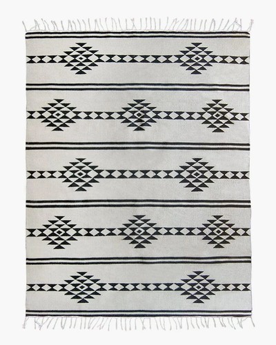 6x9 ft Southwestern Navajo Handmade Boho Wool Aztec Flatweave Kilim ...