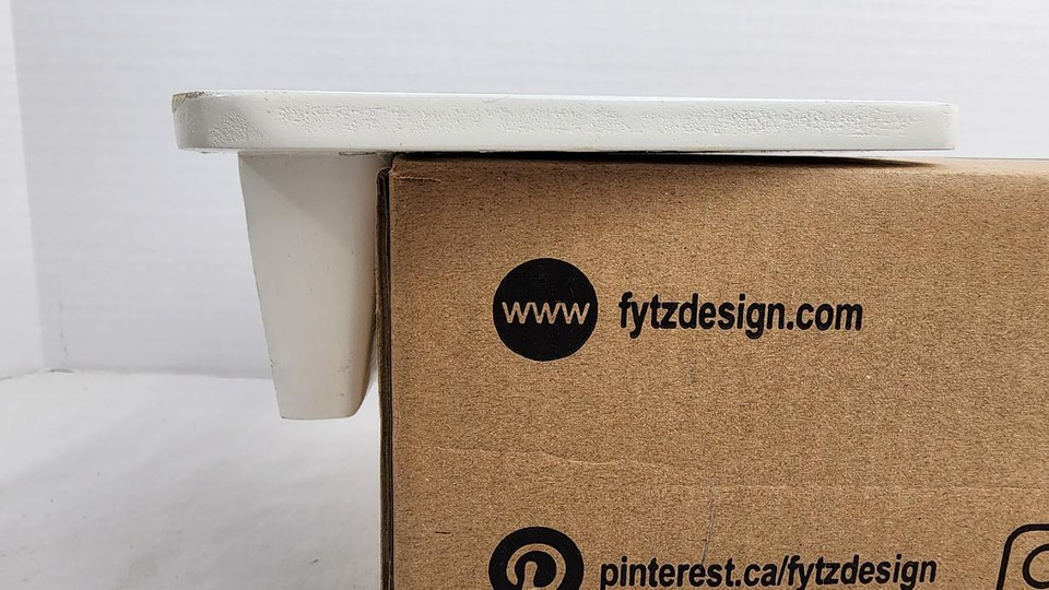 Fytz Design Mini Wood Tag Shelves (AHD20001) Set of 2 - Complete, White ...